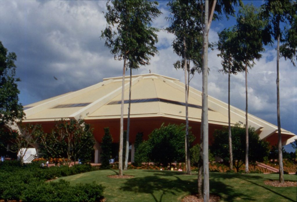 Horizons Pavilion as seen from walkway to World of Motion - RetroWDW