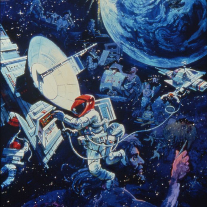 The mural by Claudio Mazzoli at the entrance to Spaceship Earth in ...